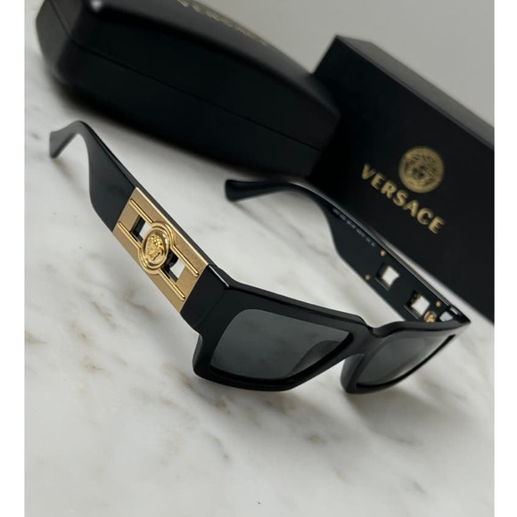 Versace | Accessories | New Versace Ve4459 Square Sunglasses In Black ...